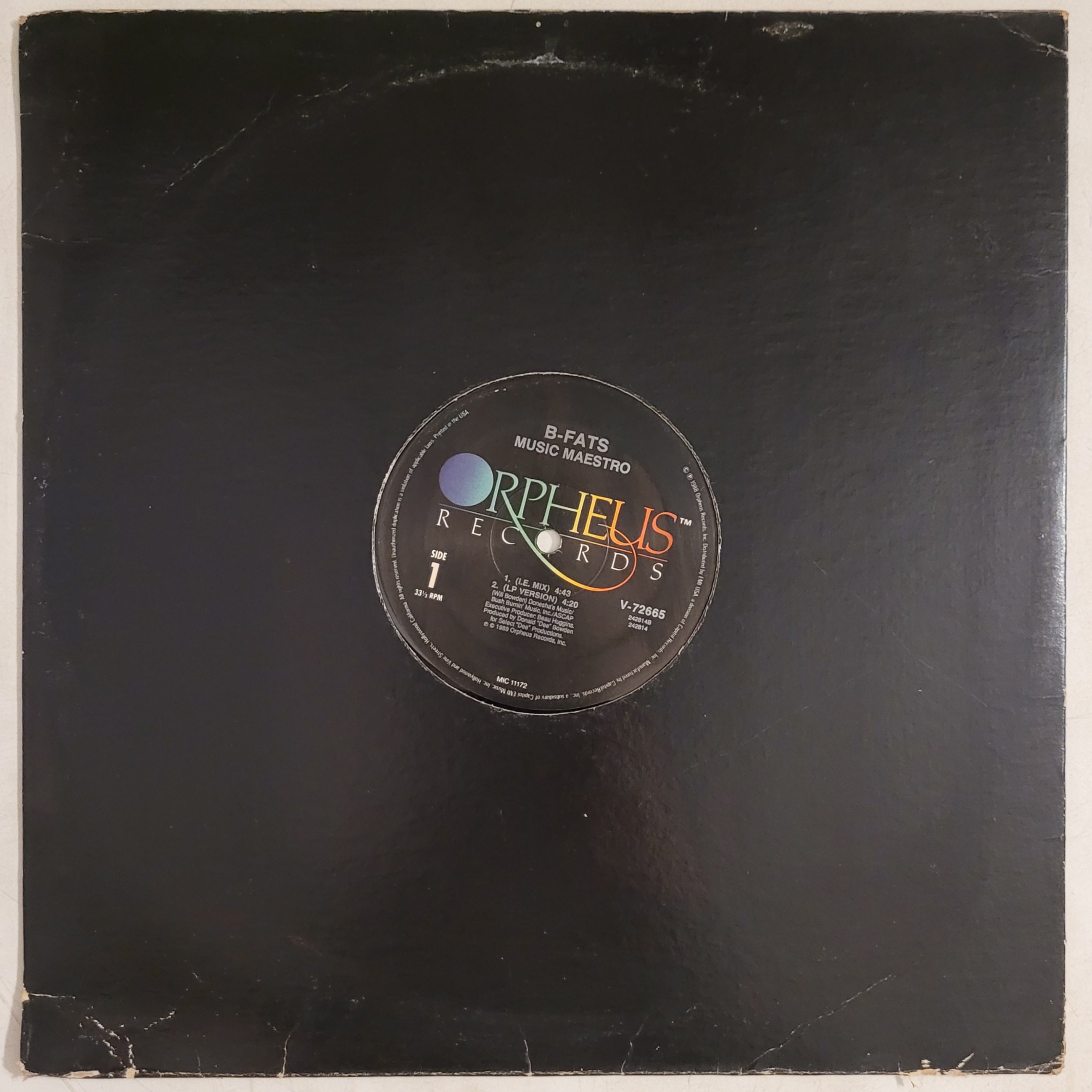 B-Fats - Music Maestro 12" Single – museum vinyl