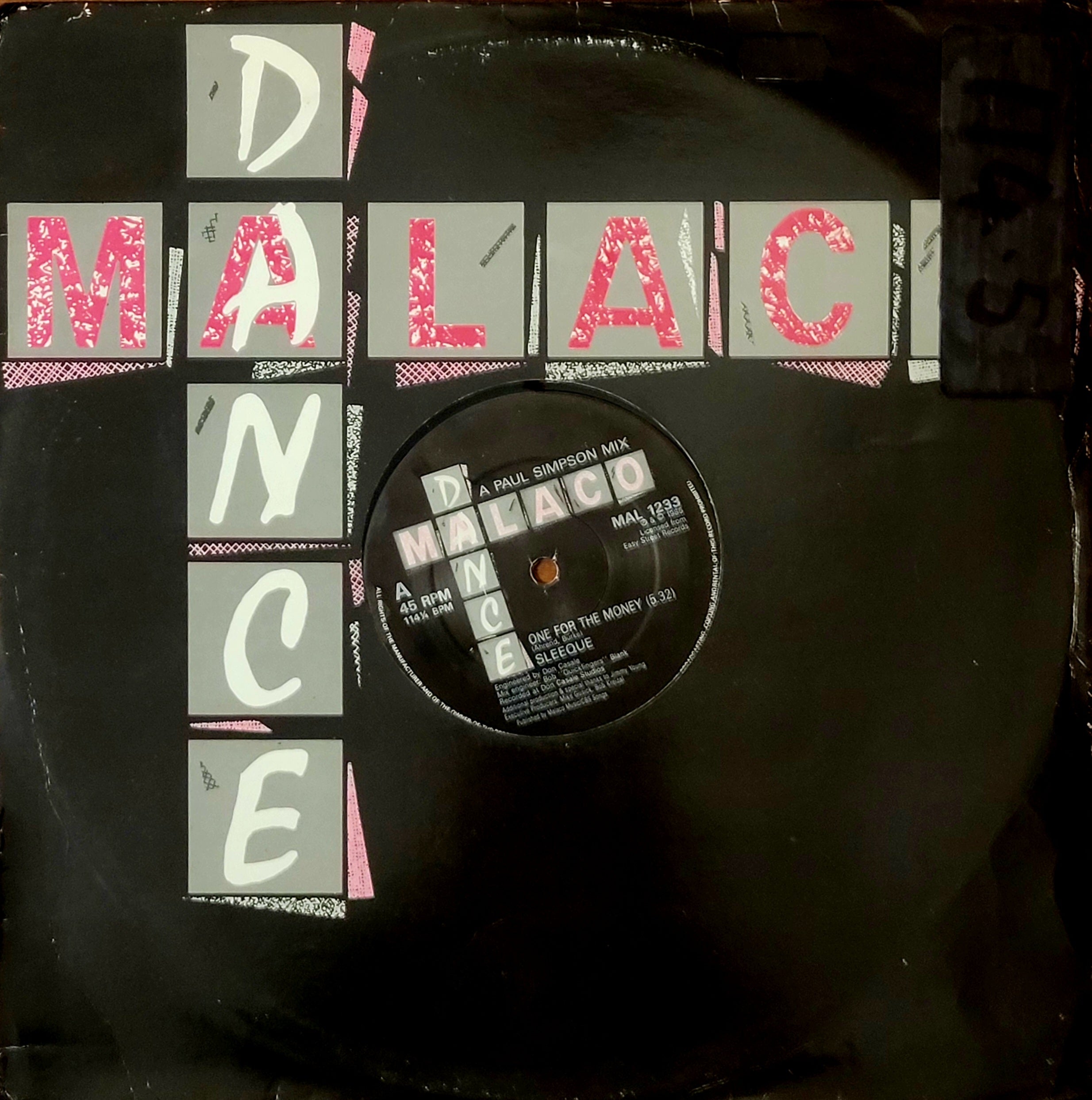 Sleeque - One For The Money 12" Single – museum vinyl